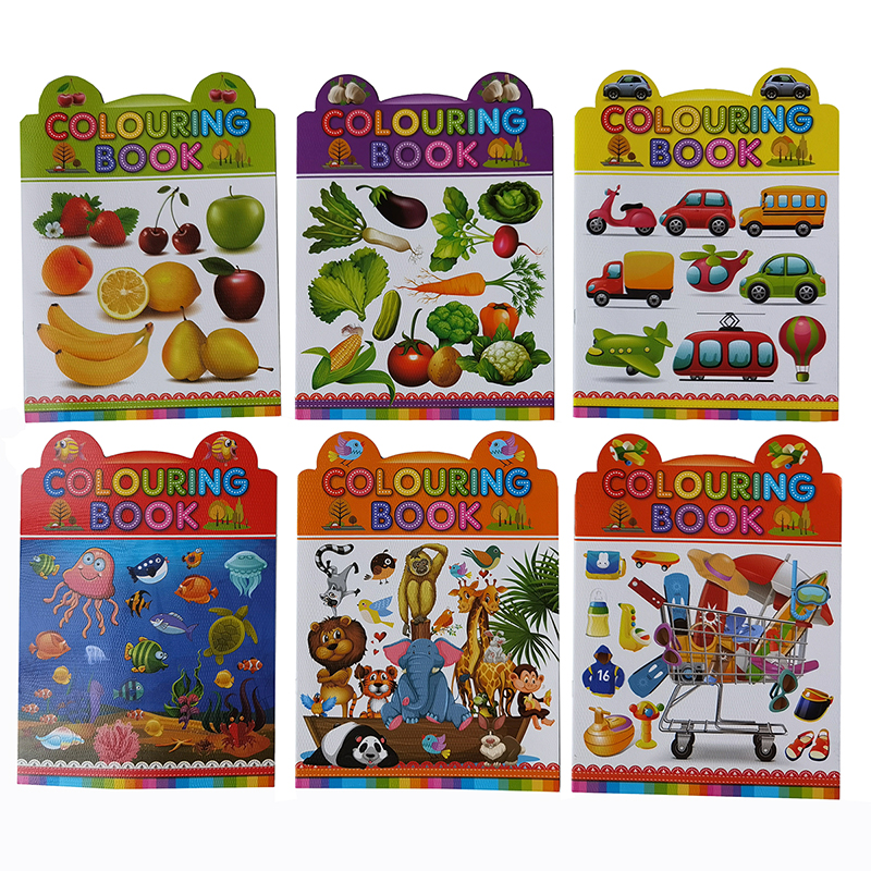 6 Coloring Book Set A4 Size For Toddlers Kids Children Intelligence ...