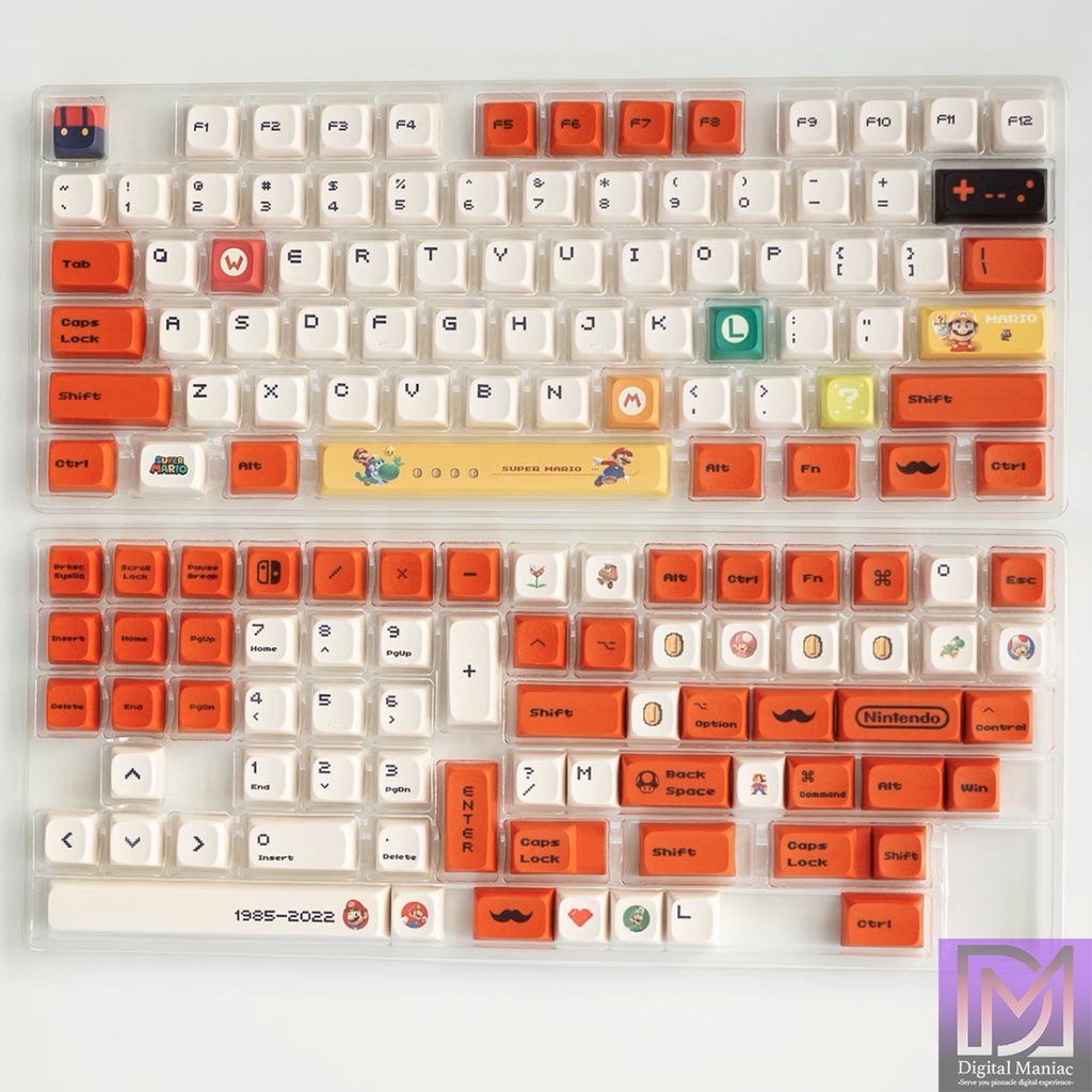 Super Mario Keycap PBT Dye Sub OEMXDA Cute Yellow Red Nintendo Keycaps ...