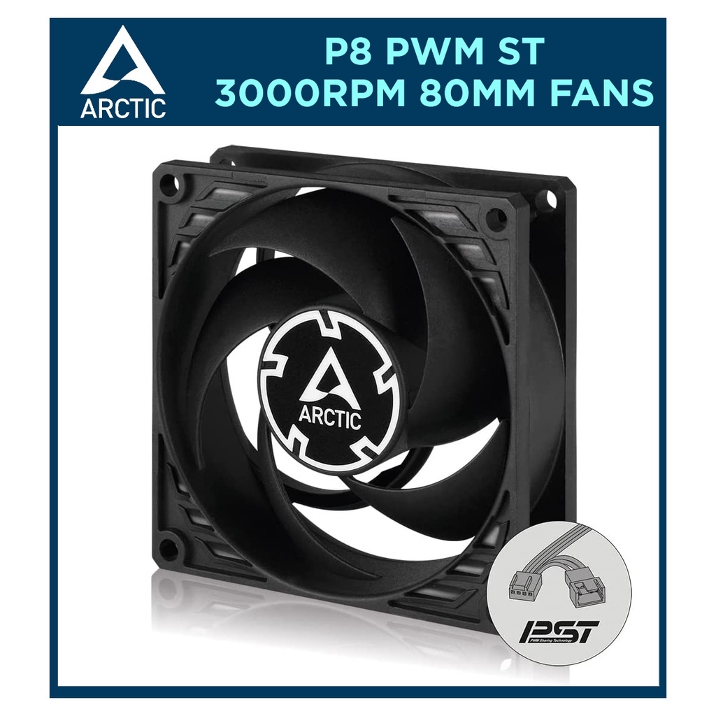Arctic P8 PWM PST. 80 mm Case Fan with PWM Sharing Technology (PST) Fan ...