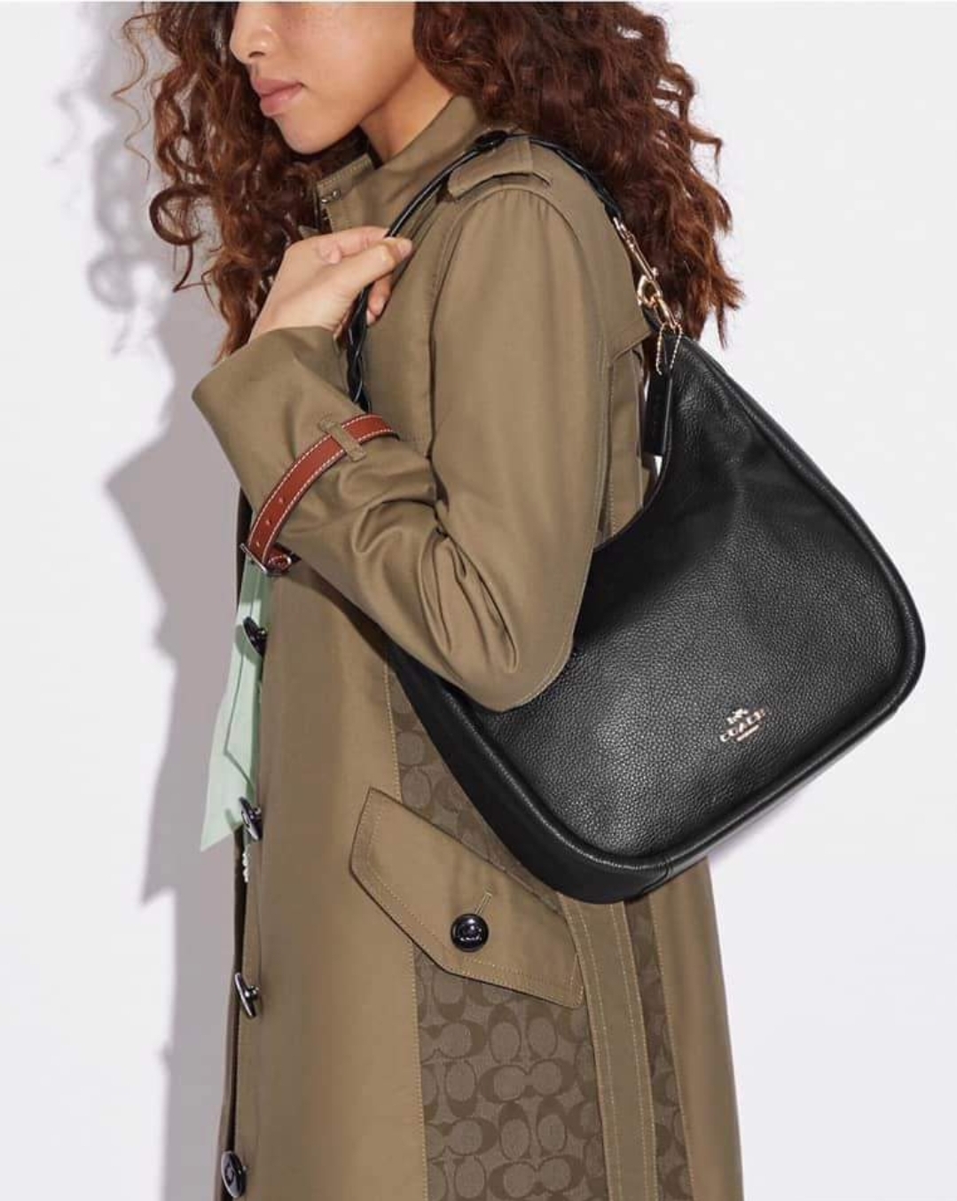 Guaranteed Coach Jules Black Hobo Bag In Signature Canvas C9190 | Lazada PH