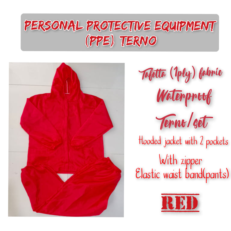 QF' RED PPE TERNO// WATER PROOF | Lazada PH