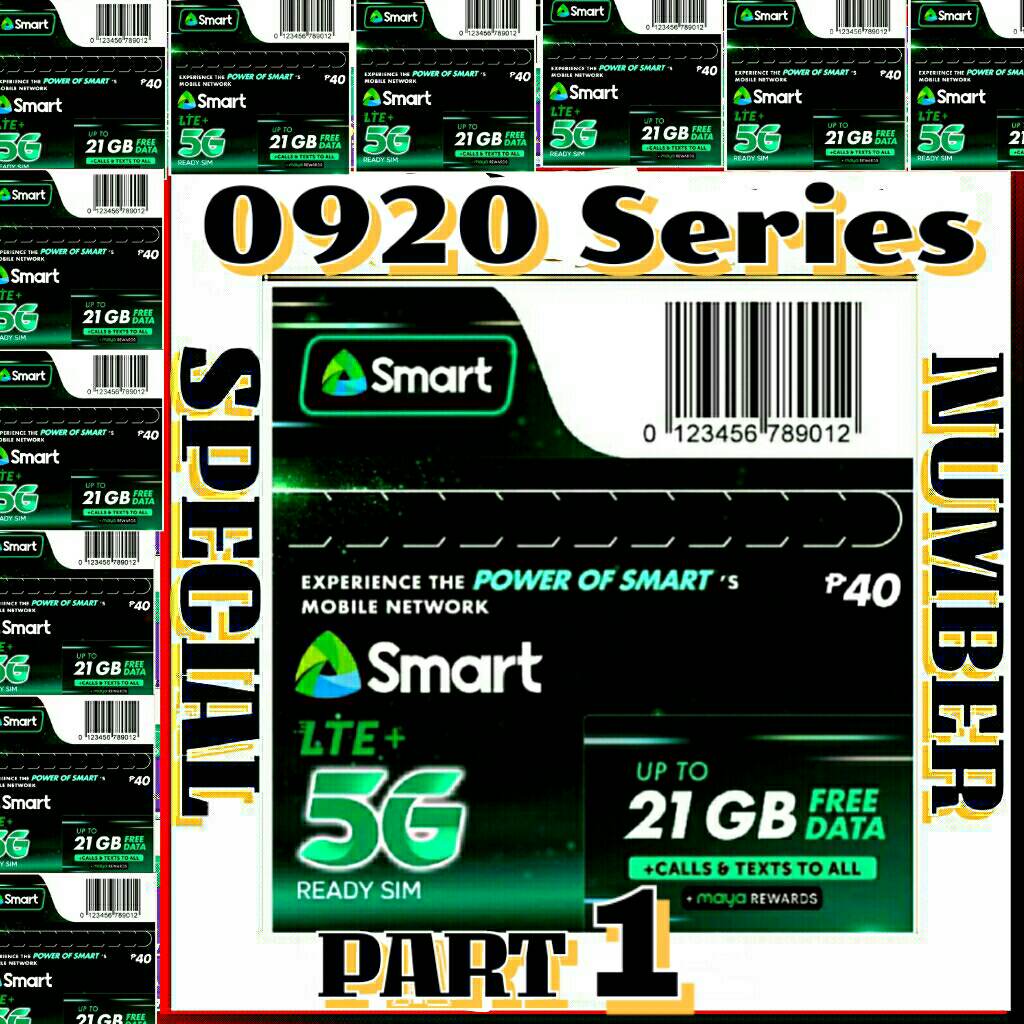 SMART SIM CARD 5G "0920 CLASSIC SERIES SPECIAL NUMBER" (Part 1) Brand ...