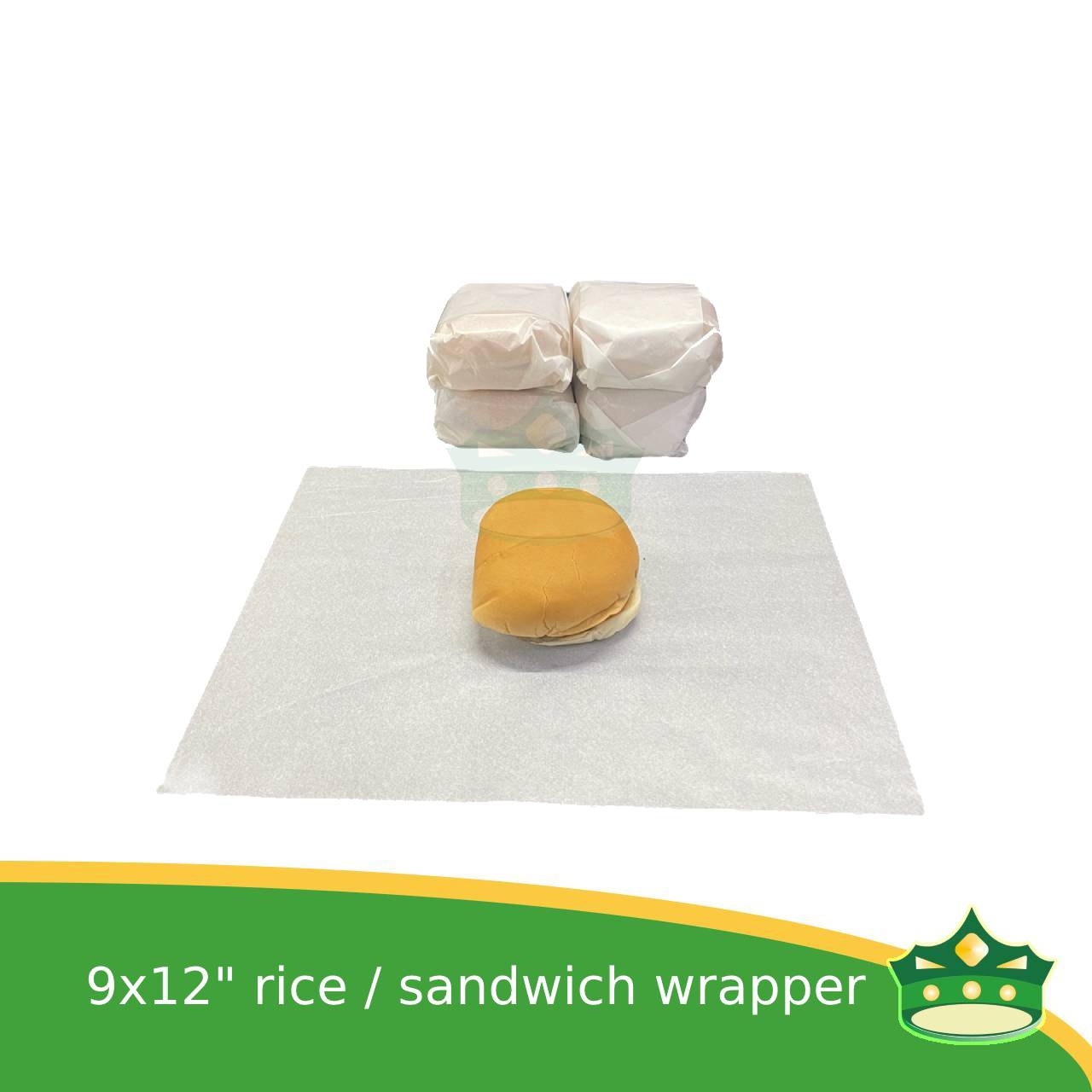 [100 pcs] paper wrapper sheet with lamination for rice, burgers ...