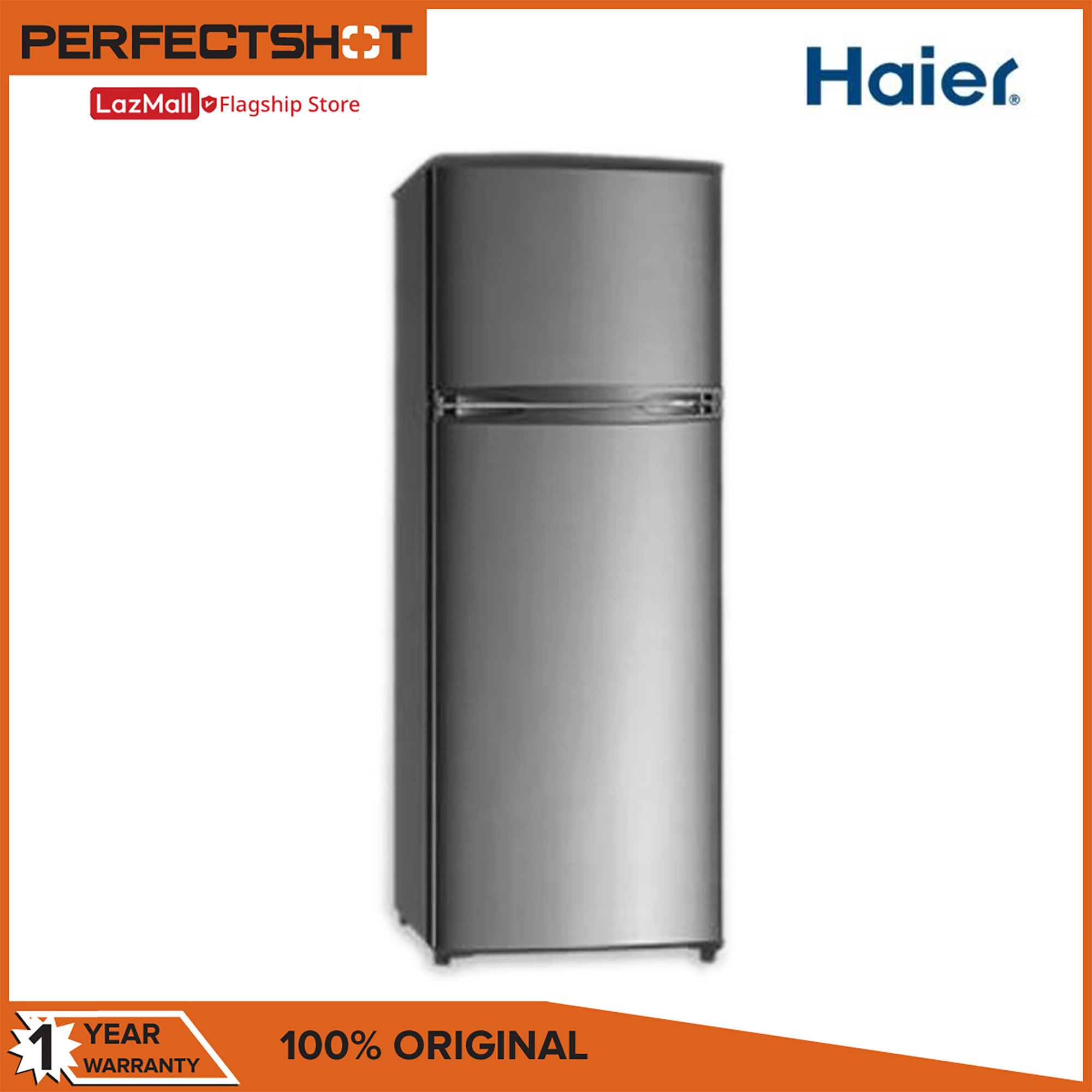 Haier HRF-D230H 7.0 cu. ft. Fresh Cooling Two Door Refrigerator (Inox Finish) [ PerfectShot ...
