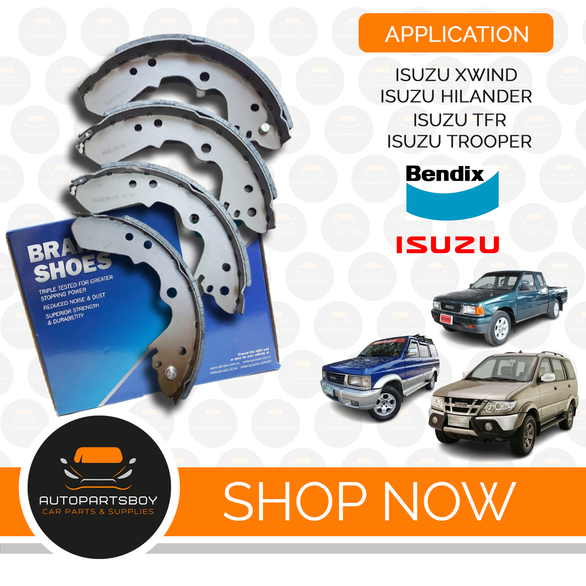 BENDIX BRAKE SHOE FOR ISUZU CROSSWIND | XWIND | X-WIND | ISUZU HILANDER ...