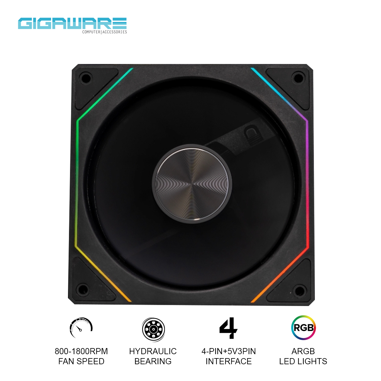 Jungle Leopard Prism 4 RS RGB CPU Fan Infinity Mirror 3PIN Motherboard ...