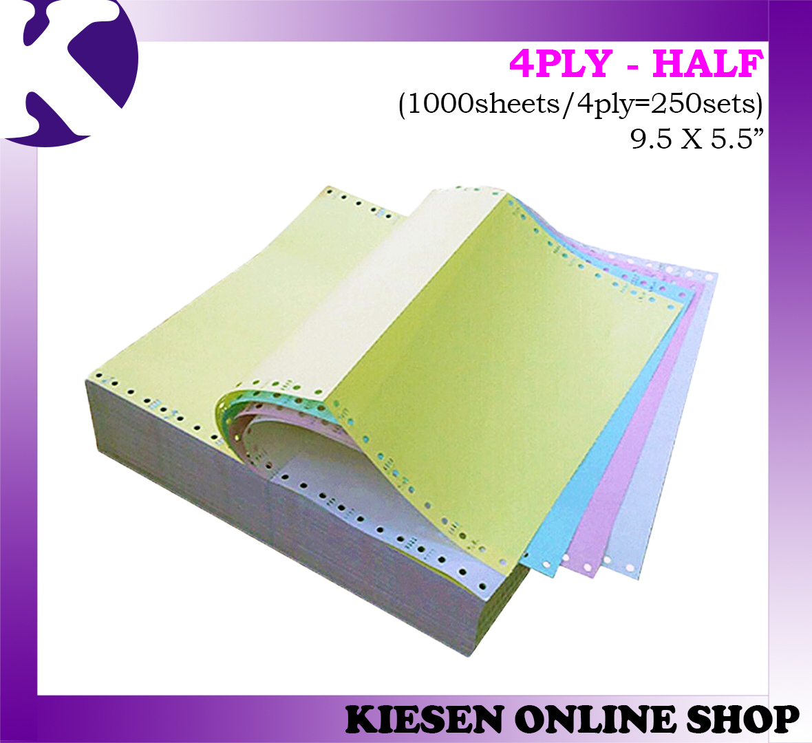 2ply, 3ply, 4ply Carbonless Continuous Computer Form 9.5X11inches 9.5 x ...