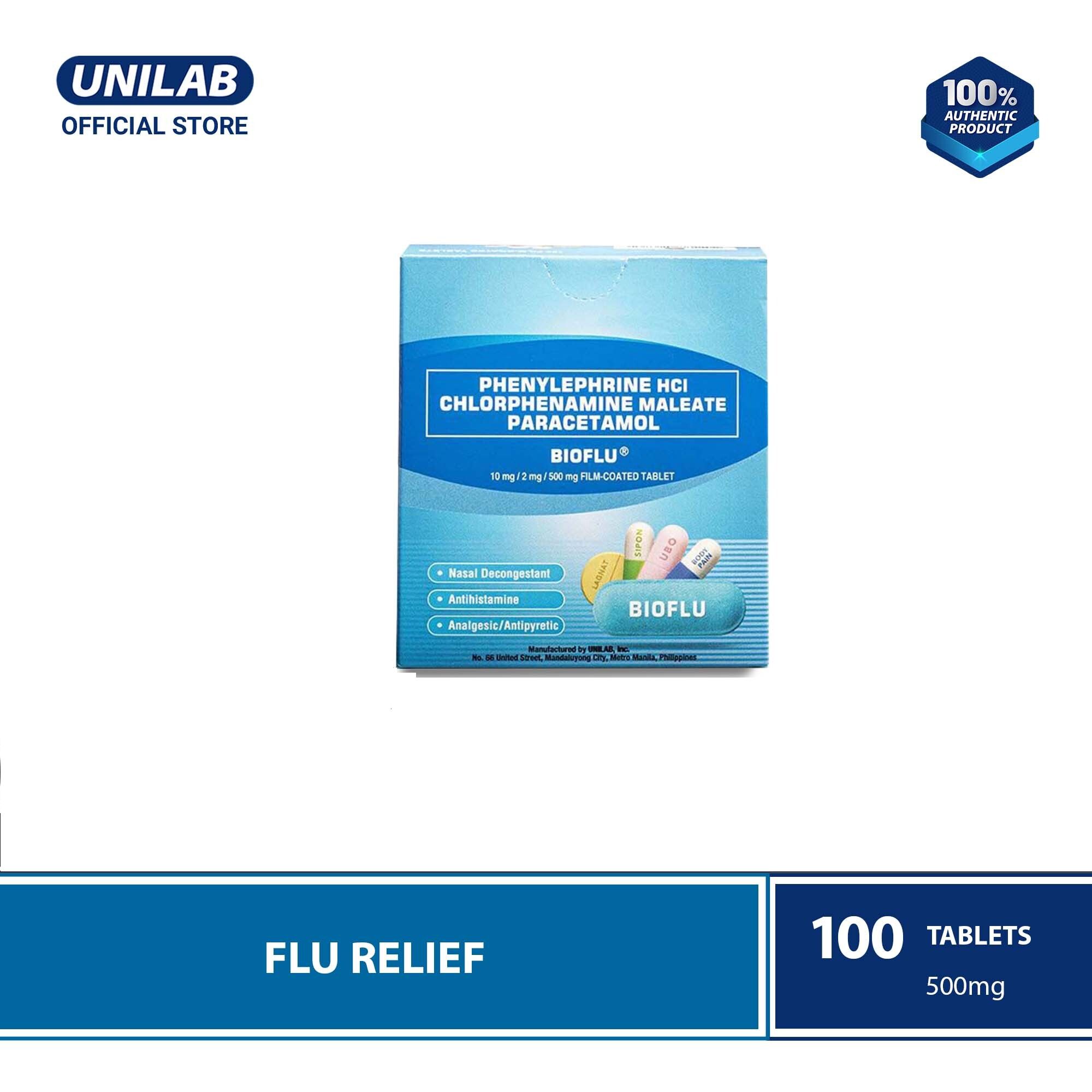 Unilab Bioflu 100 Tablets - Medicine for Relief of Flu and other ...