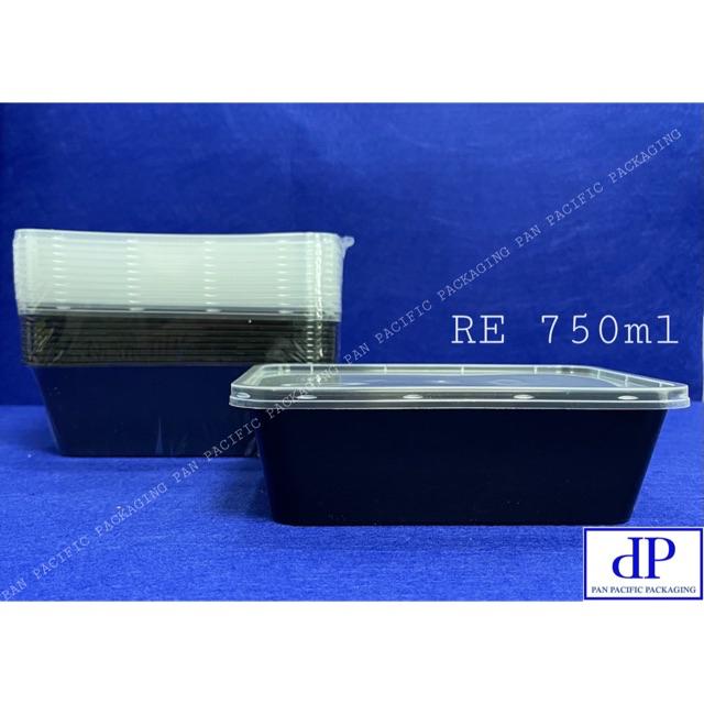 Black rectangle microwavable tub - re 500, re 750, re1000 ml - 10 pcs ...