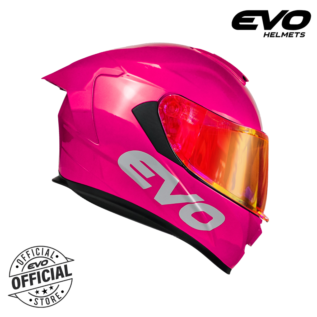 EVO GT-PRO Plain Dual Visor Full Face Helmet with Free Clear Lens ...