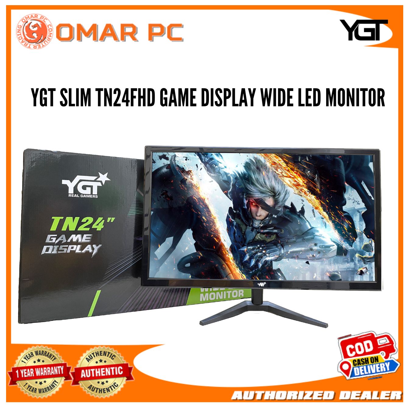 YGT SLIM TN24FHD GAME DISPLAY WIDE LED MONITOR | Lazada PH