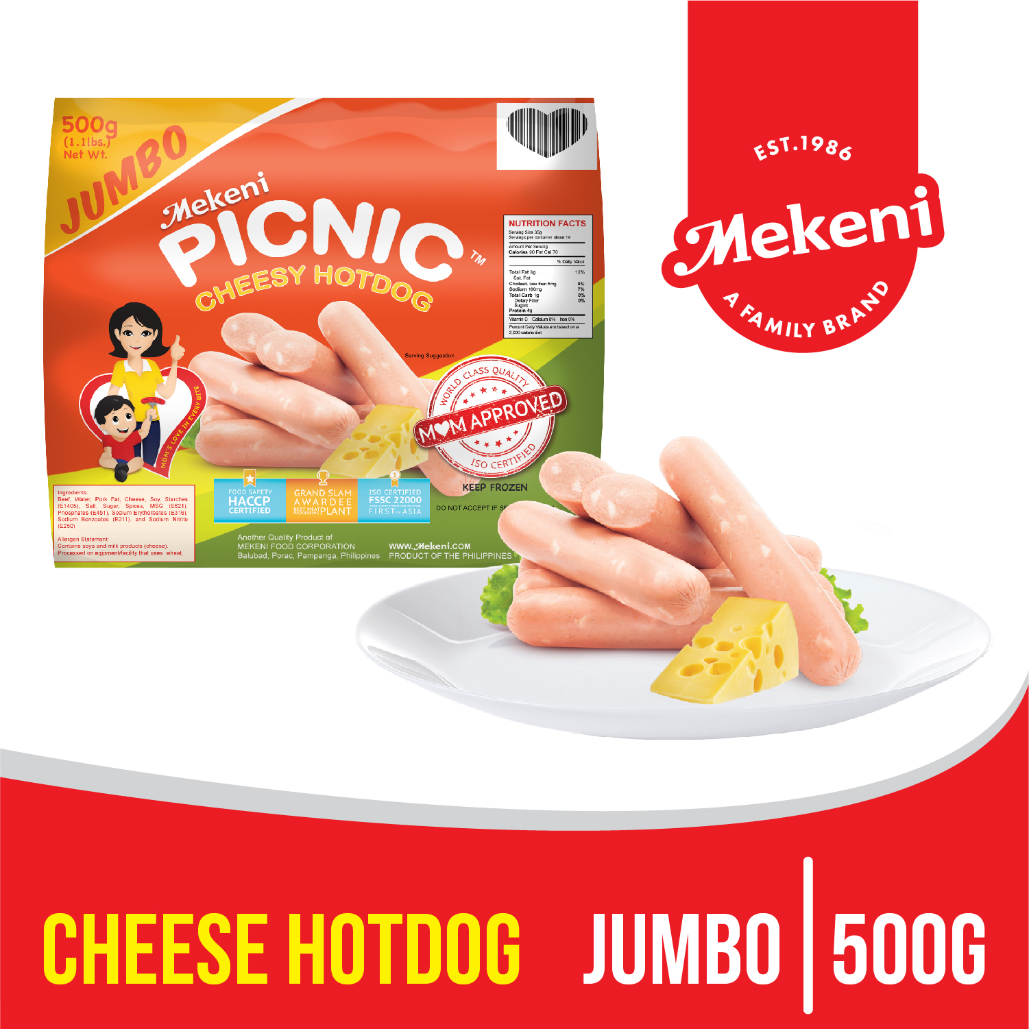 Mekeni Picnic Cheezy Jumbo (500g) | Lazada PH