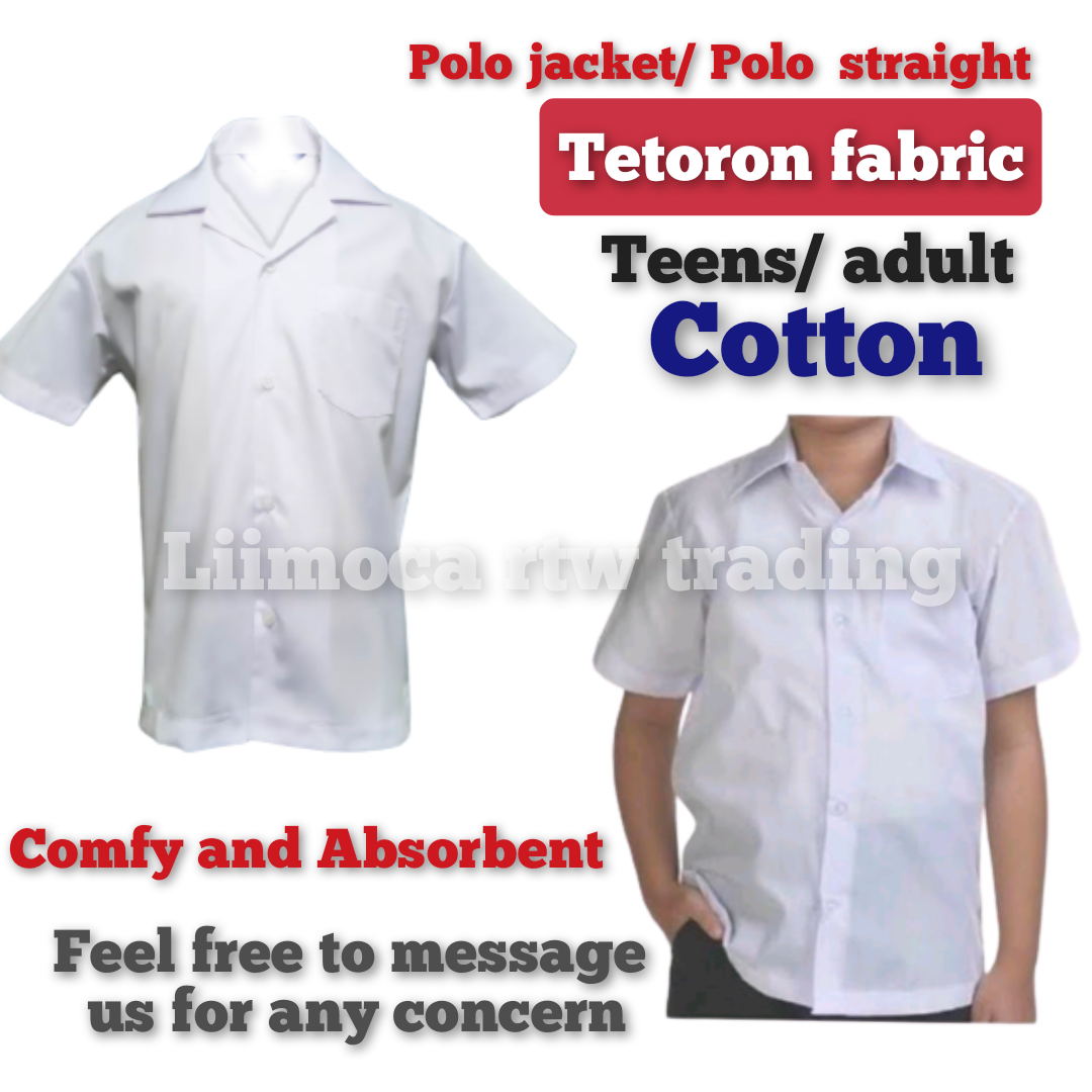 LIIMOCA' Polo for teens uniform//tetoron fabric// PJ AND PS | Lazada PH