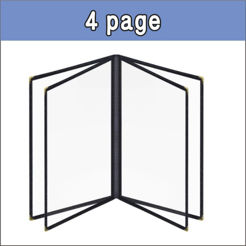 1 PCS 1/2/3/4/6 Page A4 Size Menu Cover Cook Book Pvc Transparent ...
