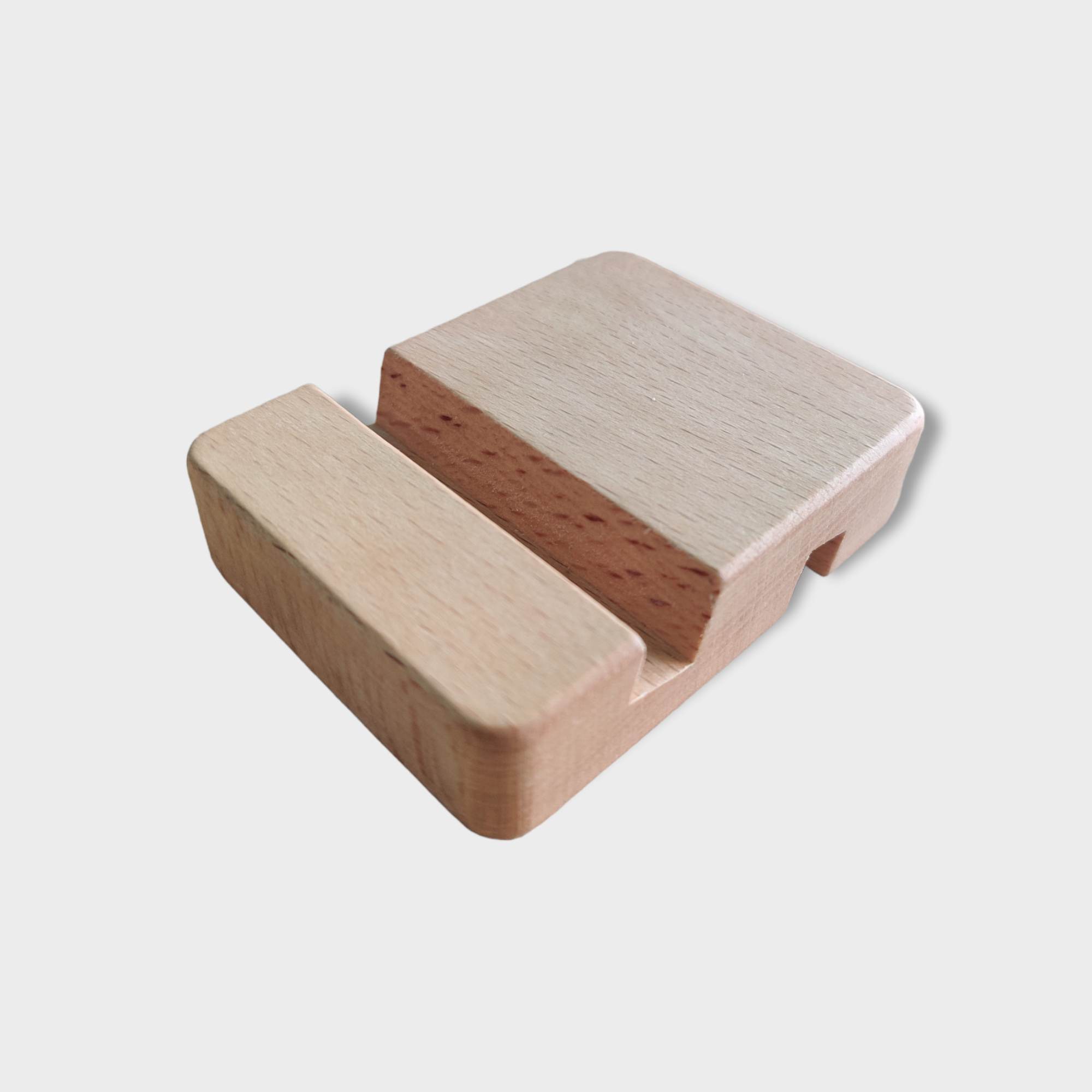 Personalized Single Double Slot Mobile Phone Holder Simple Modern Beech ...