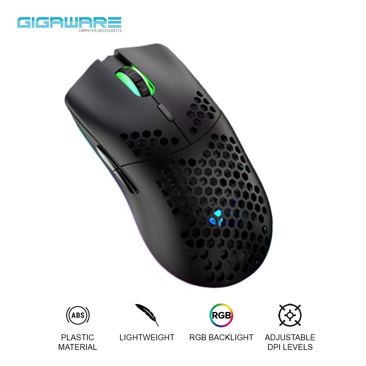 Gigaware XYH90 | Wired | RGB Gaming Mouse | Honeycomb Shell ...