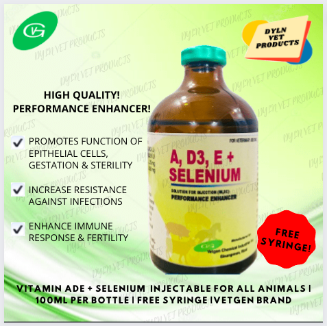 VITAMIN ADE + SELENIUM INJ FOR ALL ANIMALS | 100 ML | VETGEN | Lazada PH