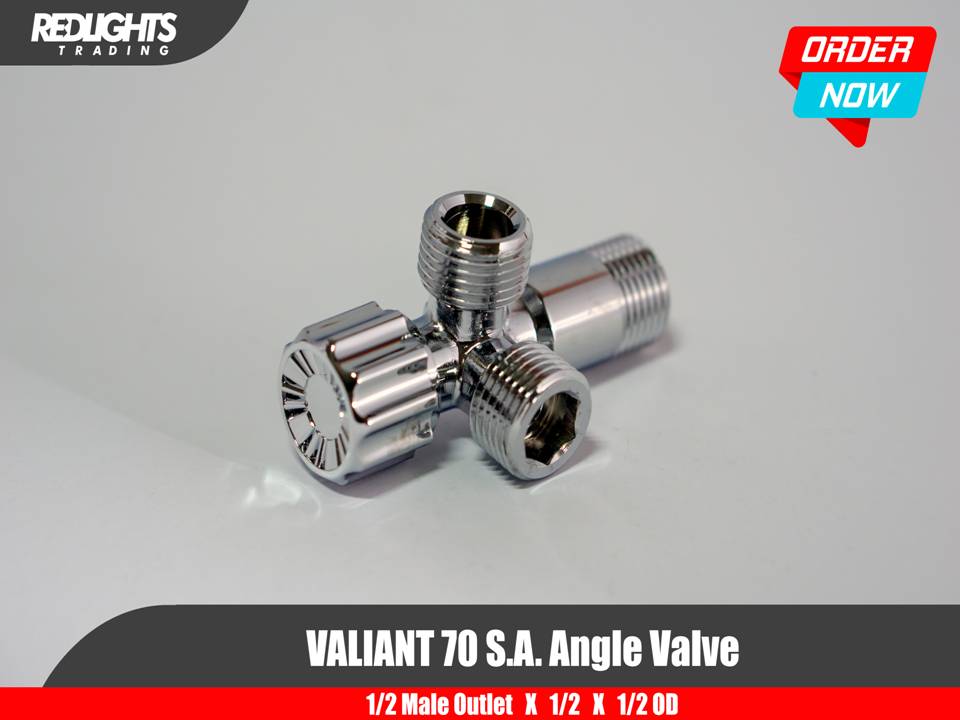 Angle Valve VALIANT SILVER 70 S.A. 1/2 Male Outlet x 1/2 x 1/2 OD ...