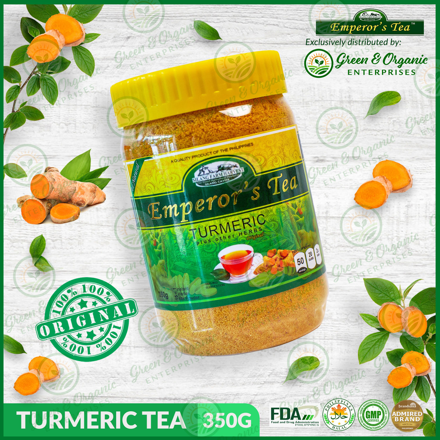 Emperor's Tea Turmeric in JAR 15in1 Mix Herbal Powder | Lazada PH