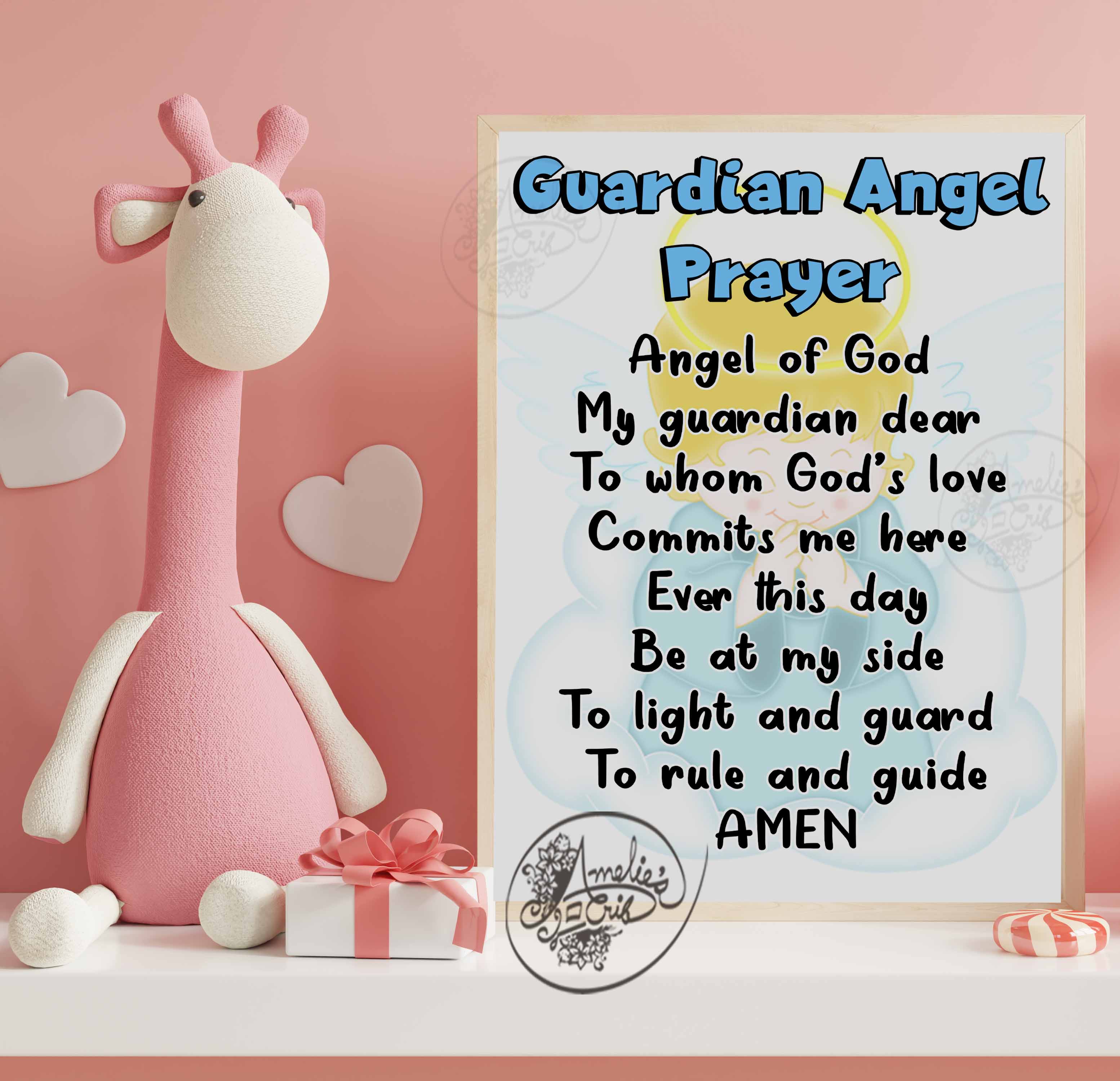 Prayer Religious minimalist Laminated Educational Charts for Kids ...