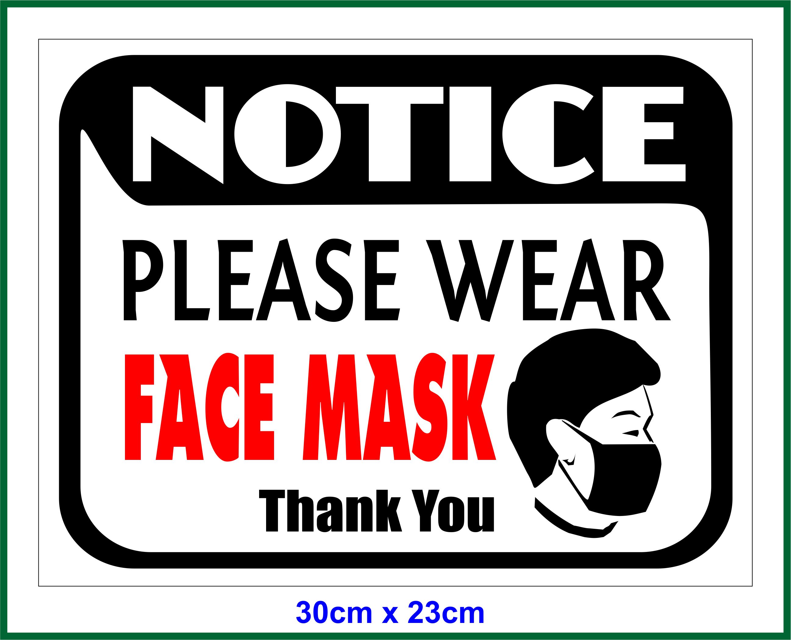 Wear Face Mask Notice Sticker (cutout vinyl sticker) - 1 pc | Lazada PH