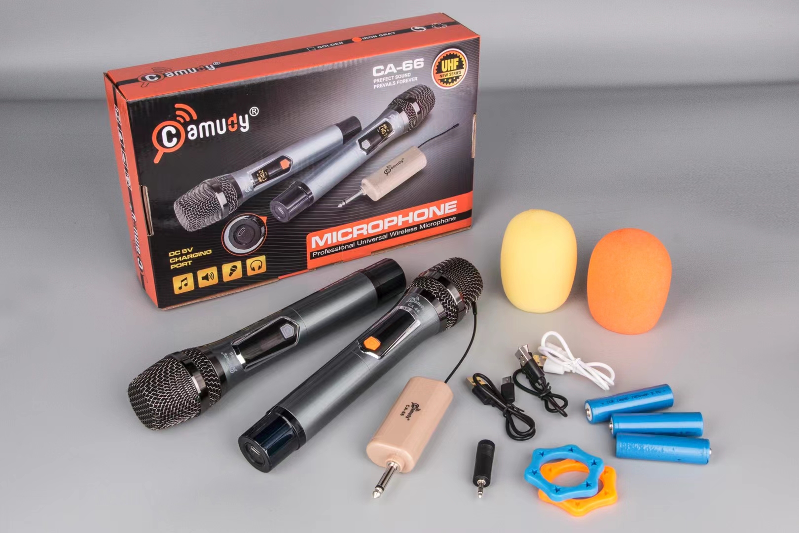 ca66 2pc Mic Camudy Wireless Microphone Set Two pcs Universal Wireless ...