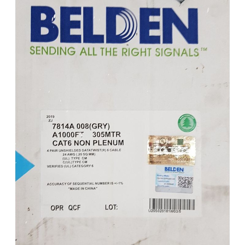 COD Belden CAT6 UTP Cable 7814A per Meter | Lazada PH