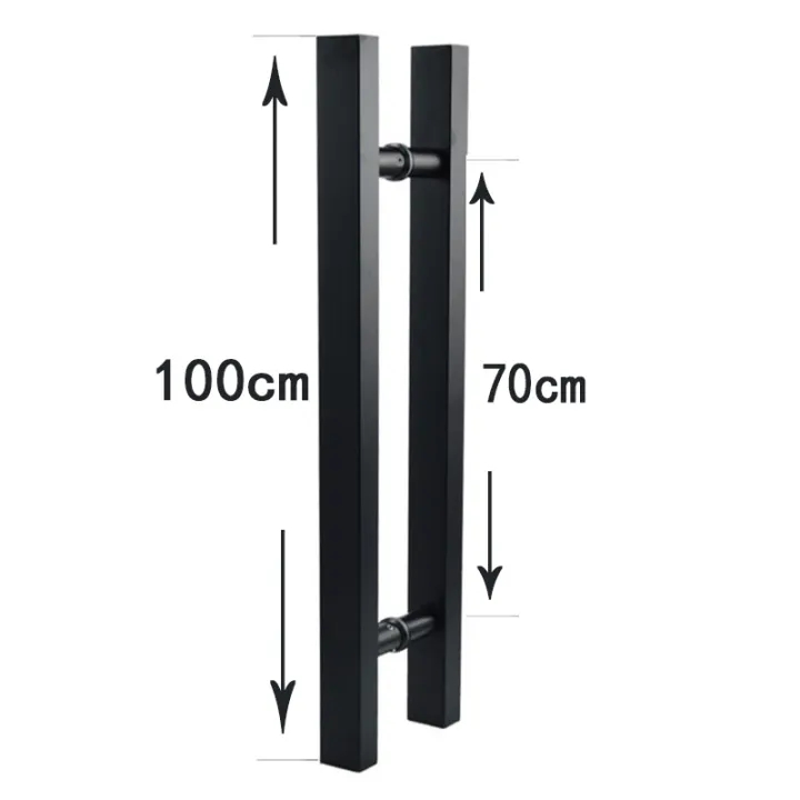 Black Square H-Type Big Back to Back Door Handle | Lazada PH