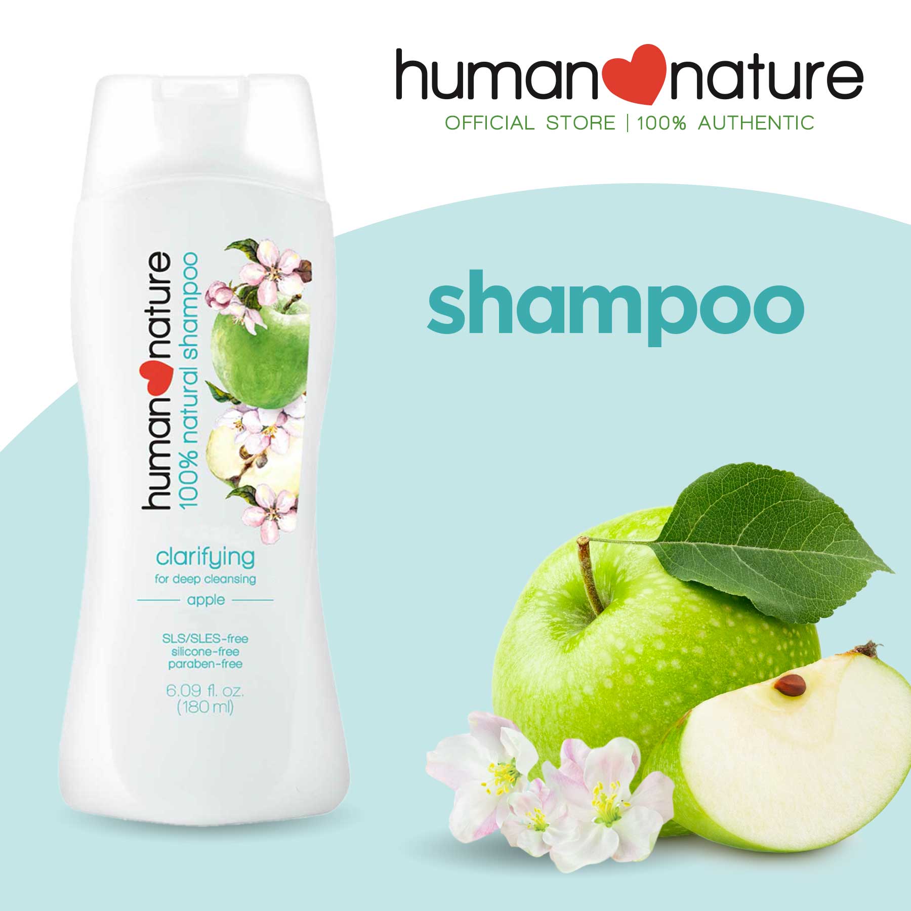 Human Nature Clarifying Shampoo Deep Scalp Cleanser to Lessen Hair ...