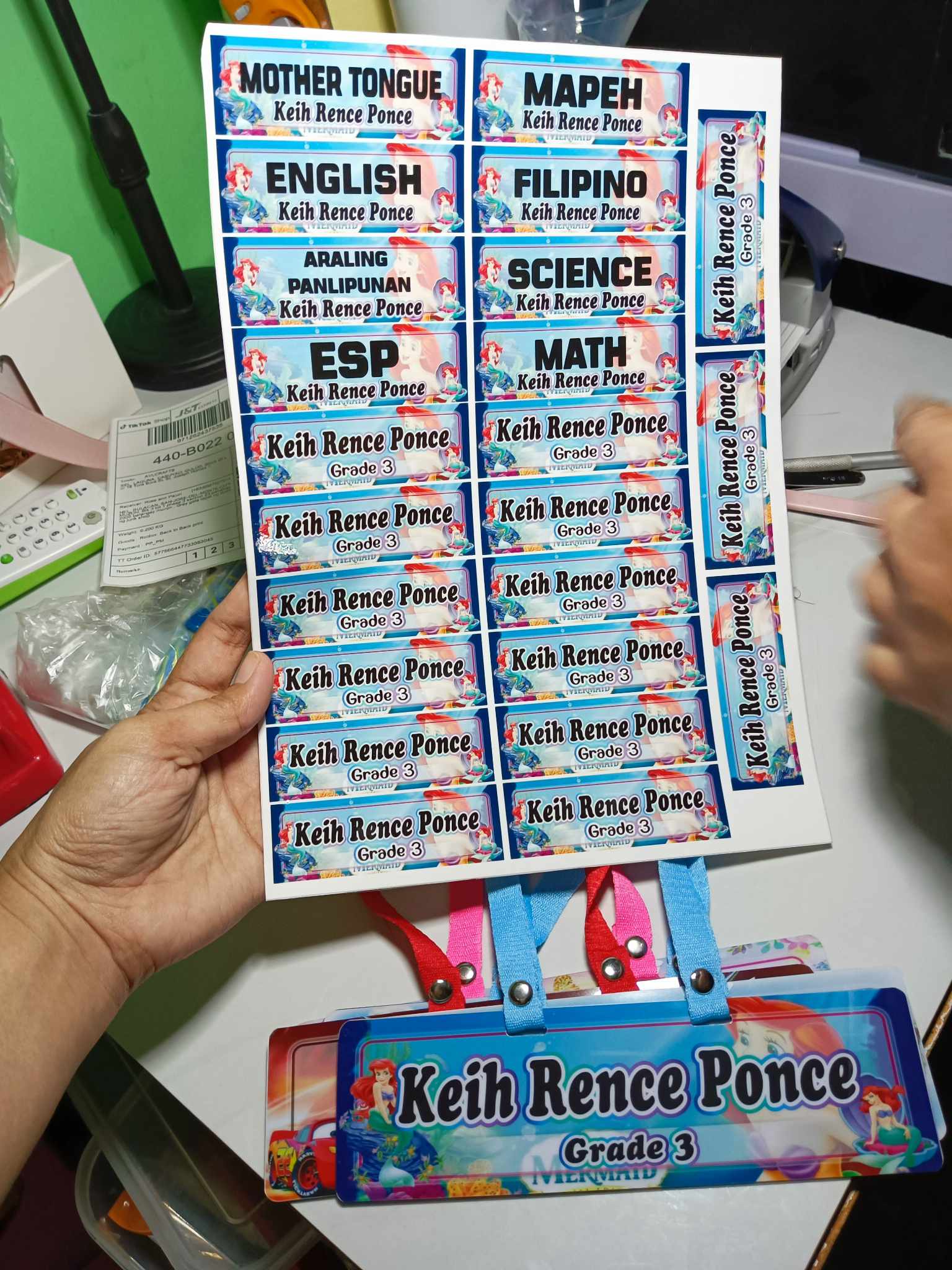 AVL's A4 Size waterproof Name/Label/Subject Sticker for kids | Lazada PH