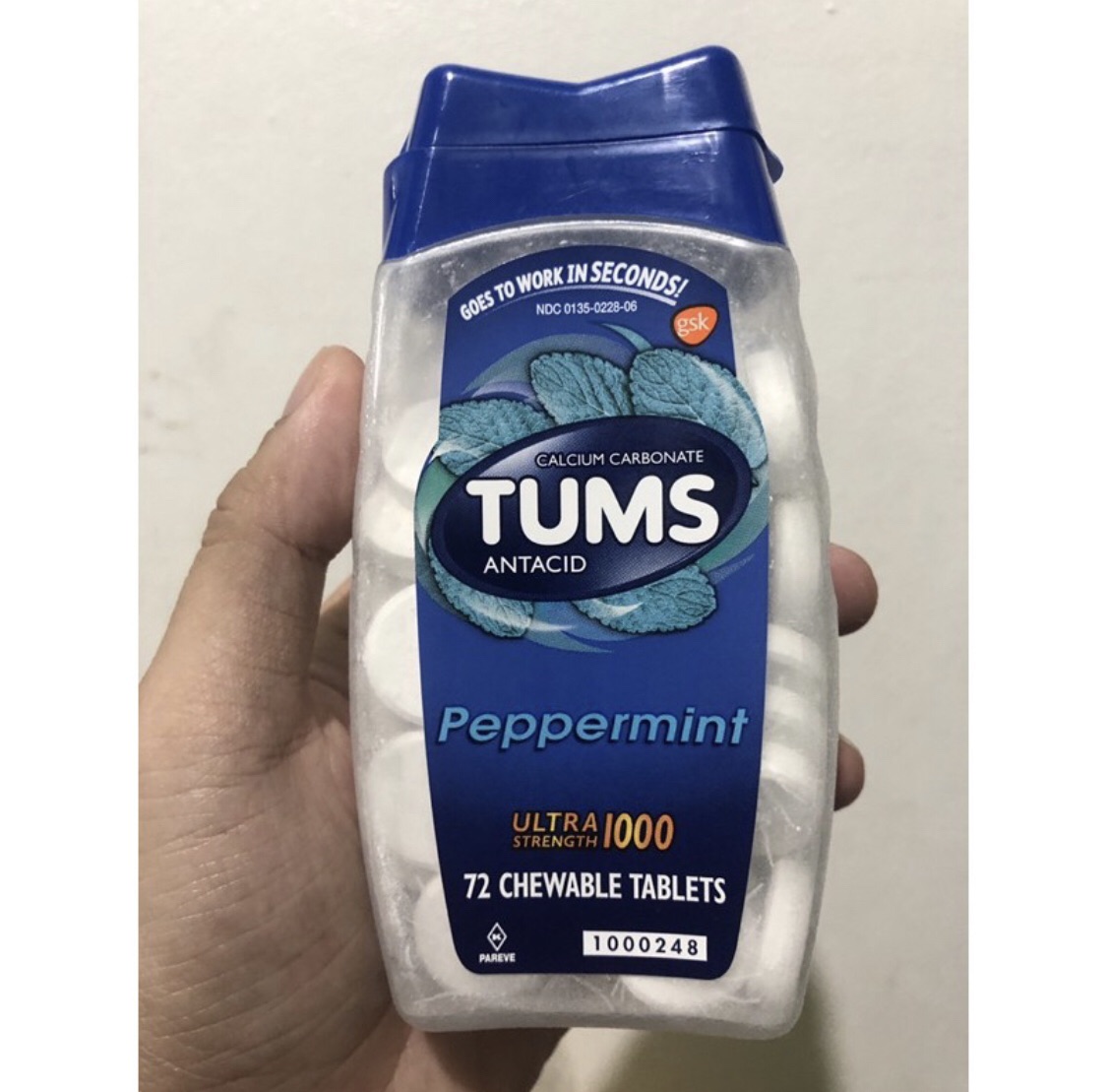 Tums antacid ultra strength 1000 peppermint flavor 72 tablets | Lazada PH