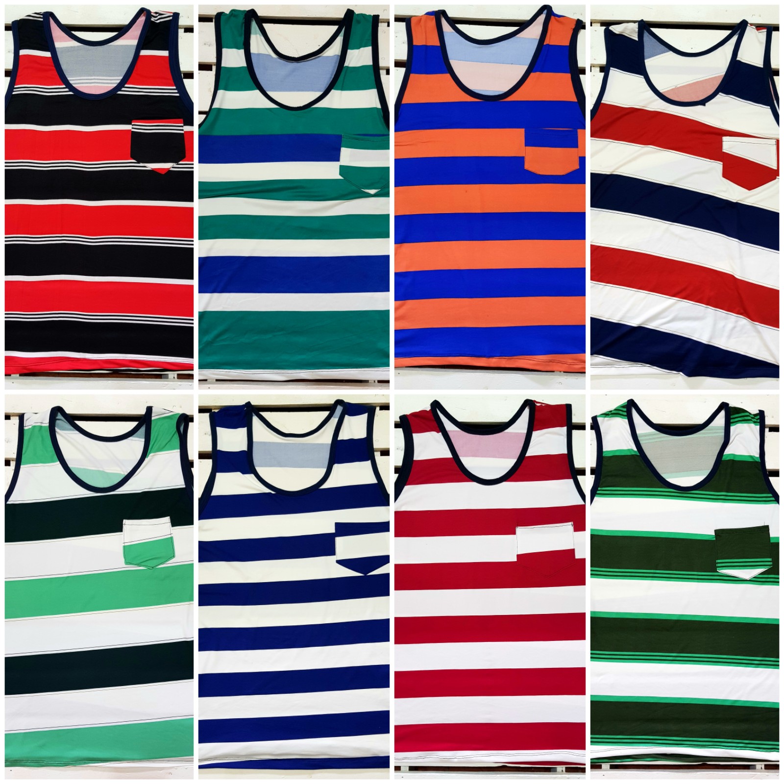 JDy's 1PC / 2PCS / 3PCS - ASSORTED DESIGNS Cotton SPANDEX Sando Stripe ...