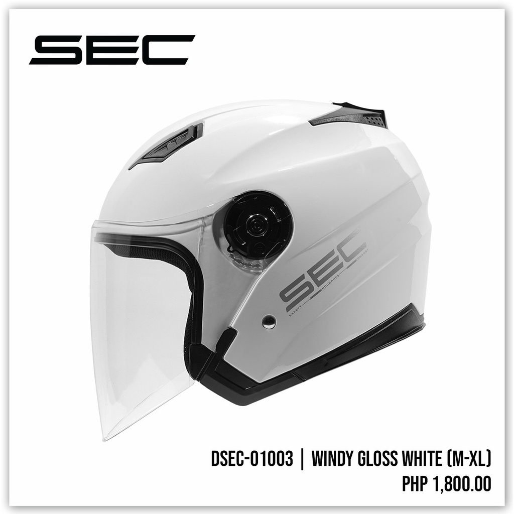 Sec windy half face helmet v2 (with free clear lens) | Lazada PH