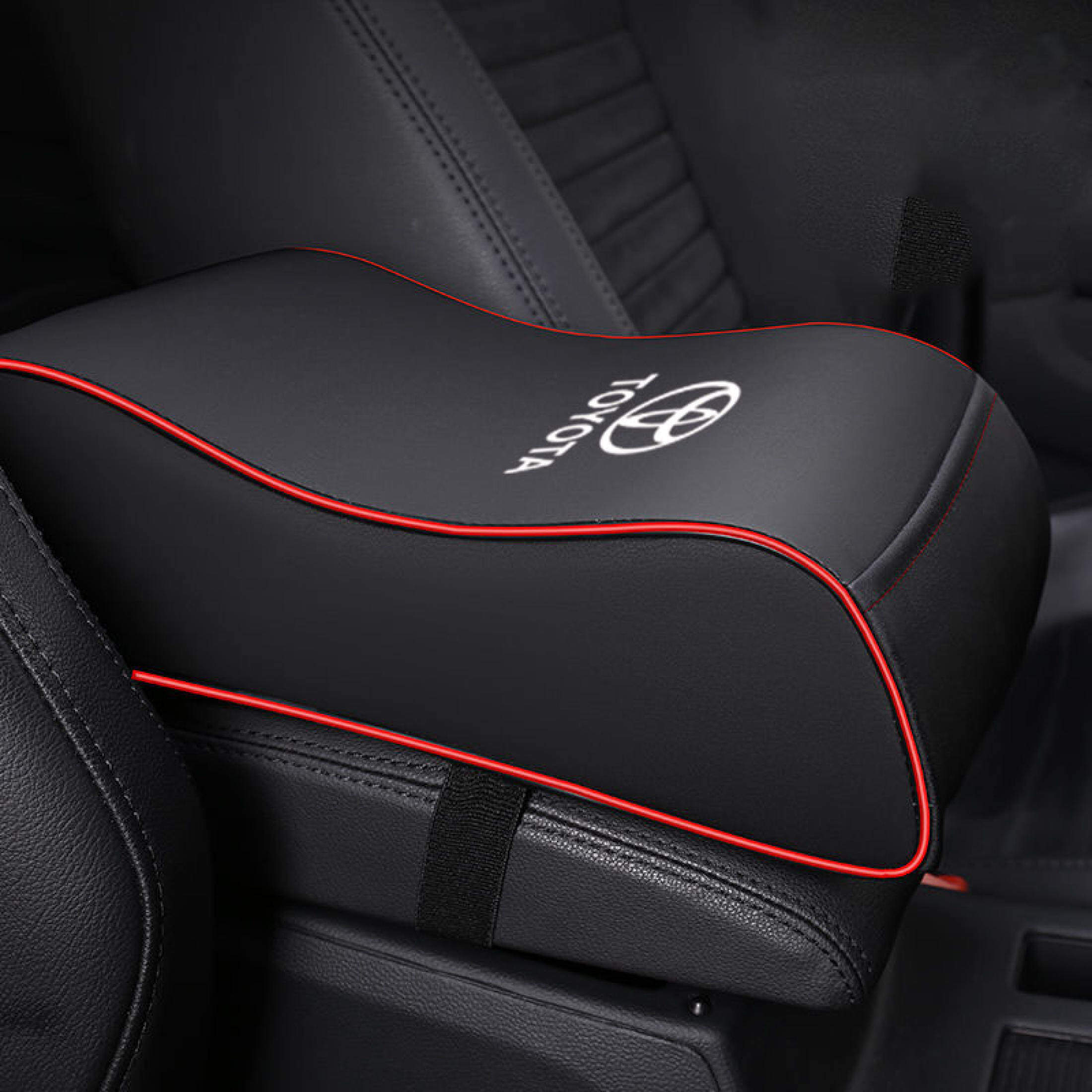 Car Armrest Box Mats Memory Foam Vehicle Arm Rest Box Pads Leather ...