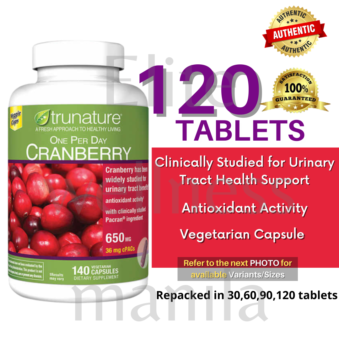 120 Capsules- Trunature Pacran Cranberry 650 mg AUTHENTIC | Lazada PH