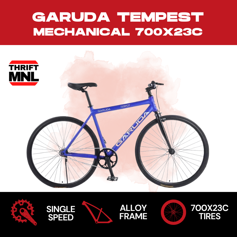 Thrift MNL | GARUDA TEMPEST 700X23C ALLOY FIXIE BIKE | Lazada PH