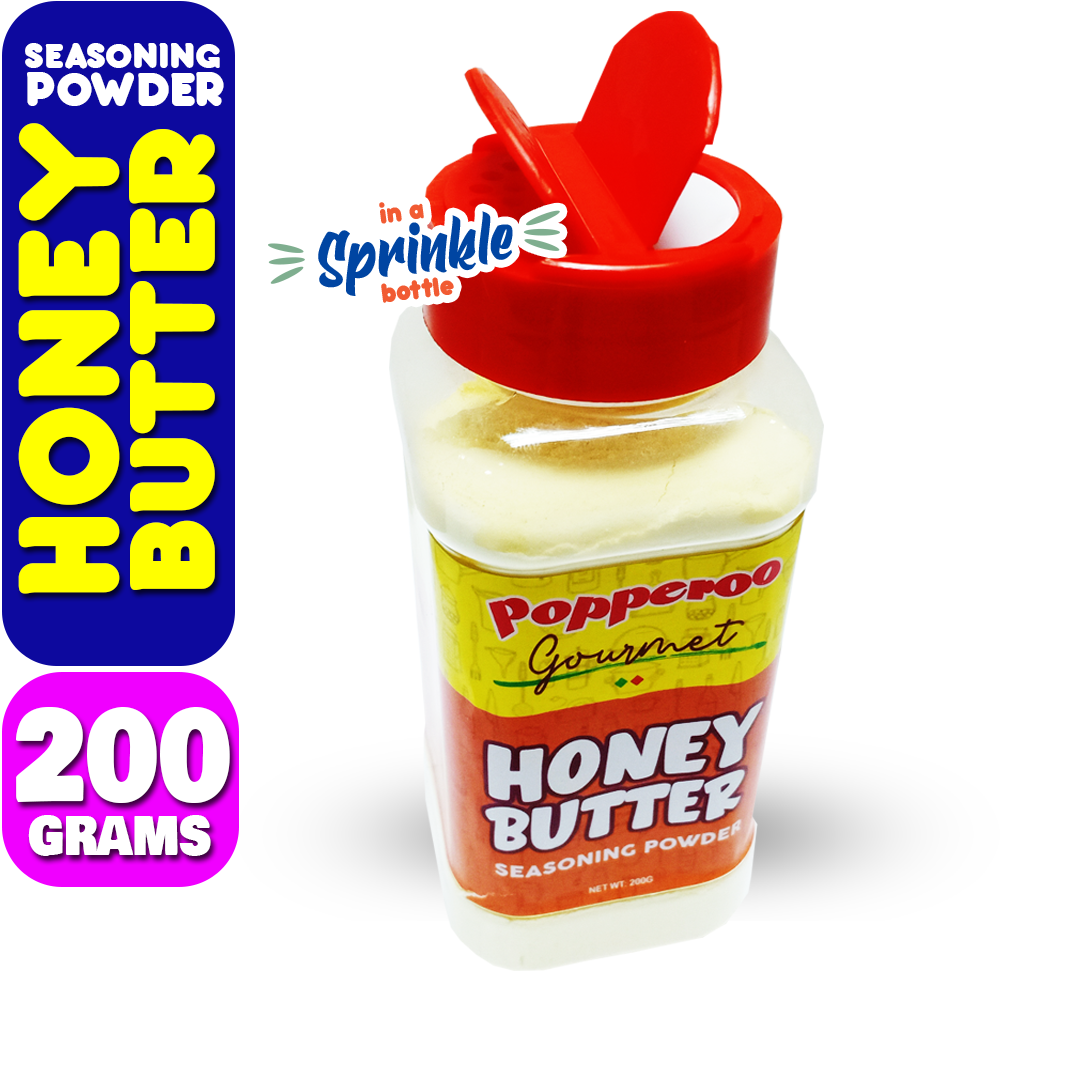 POPPEROO Honey Butter Powder Seasoning 200g on Sprinkle Bottle for ...