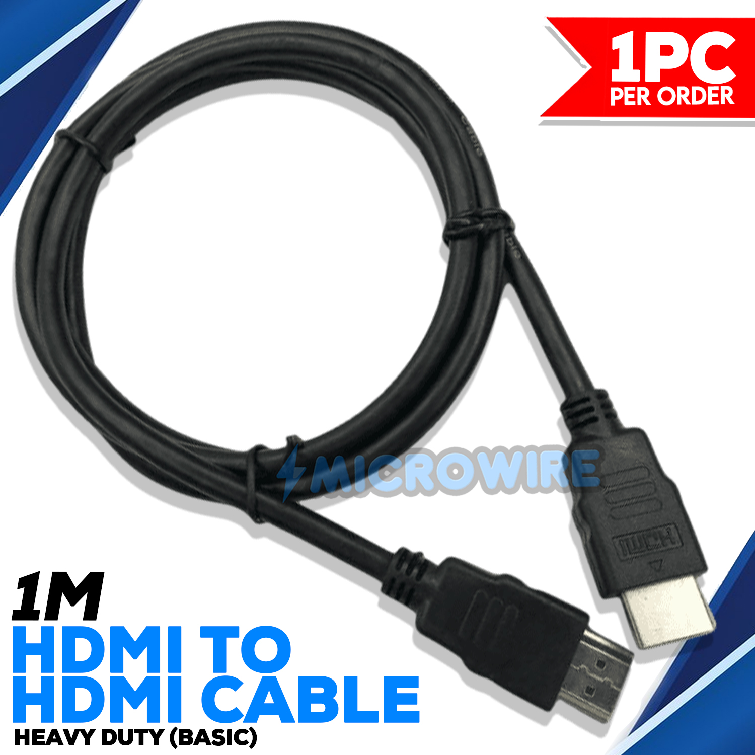 1m 1.5m 3m 5m HDMI CABLE UNIVERSAL HEAVY DUTY 1 meter (HDMI male to ...
