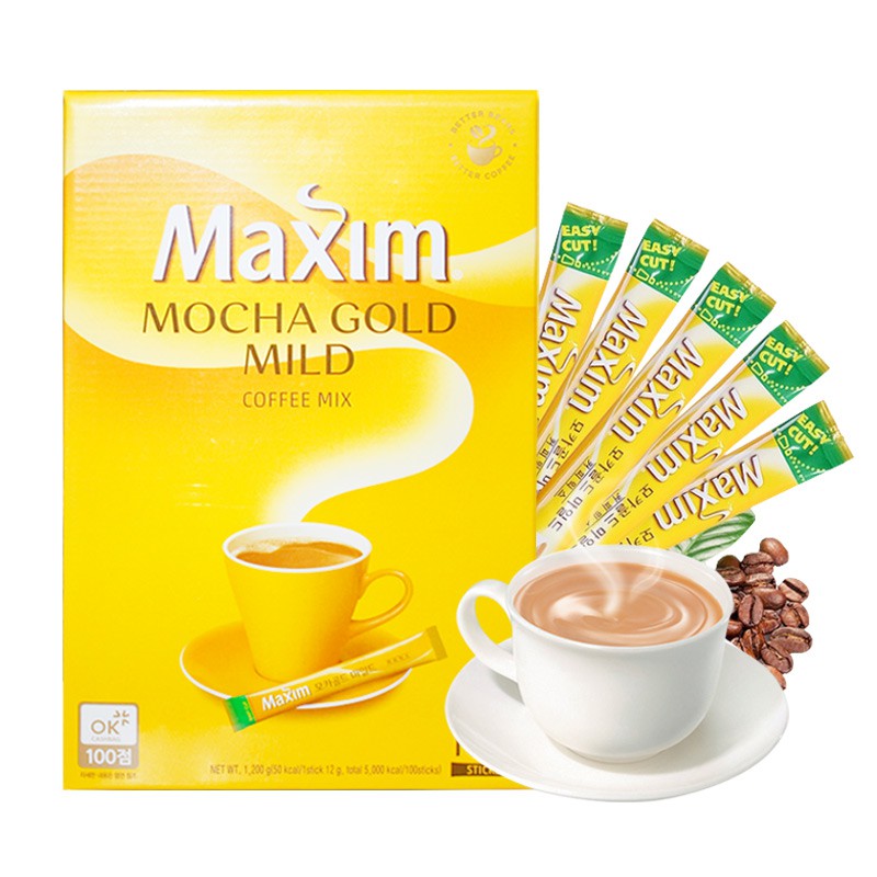 Maxim Mocha Gold Mild Korean Coffee Mix BOX 100 Sticks | Lazada PH