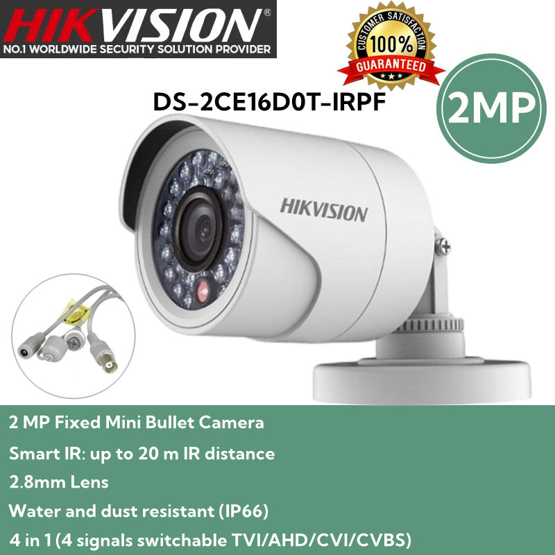 Hikvision CCTV Camera 2MP HD 2.8mm Lens Analog Camera Bullet Outdoor ...
