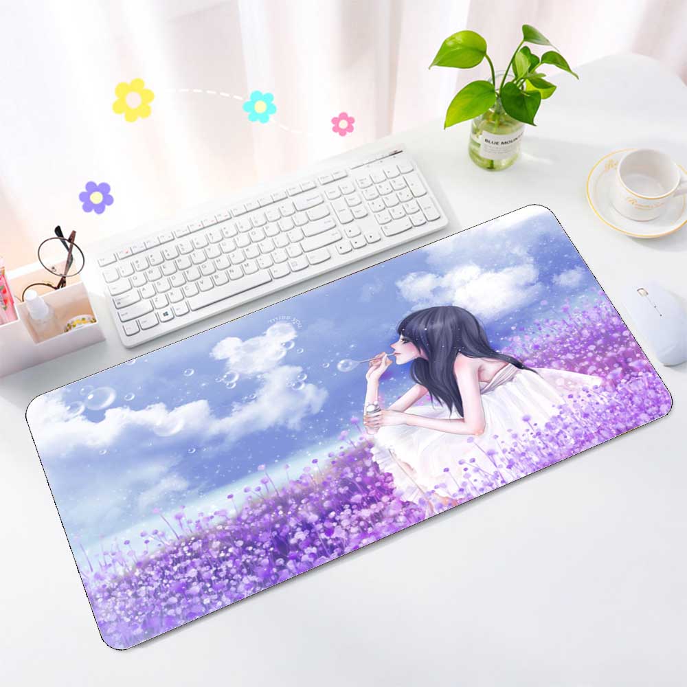 Royqueen Large Cute Girl Mouse Pad Kawaii Girl Waterproof Desktop Oil ...