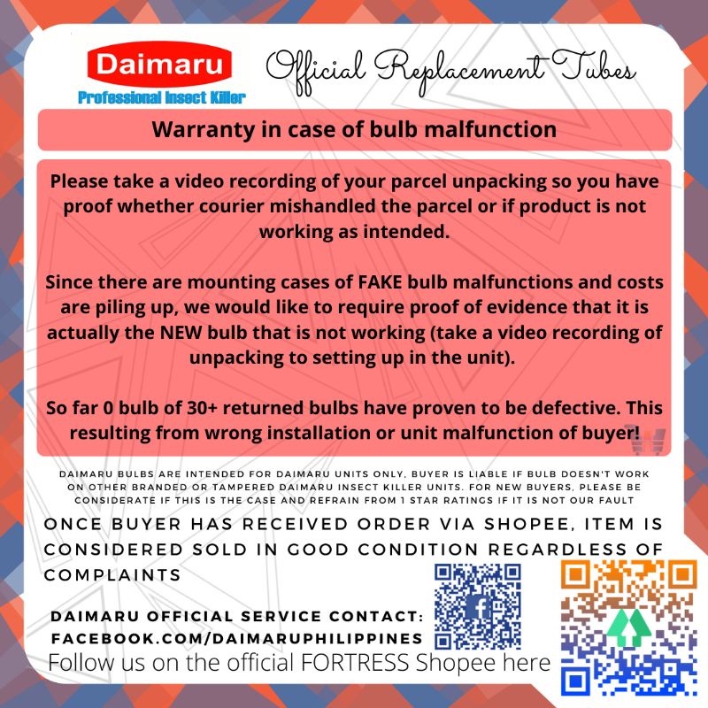 [Hot sales] Daimaru Insect Killer Replacement Tube Bulb 15W (15-Watts ...