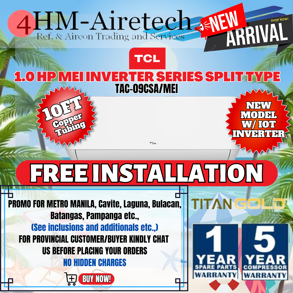 4HM NEW ARRIVAL TCL 1.0 HP MEI SERIES INVERTER W/ IOT Internet of ...