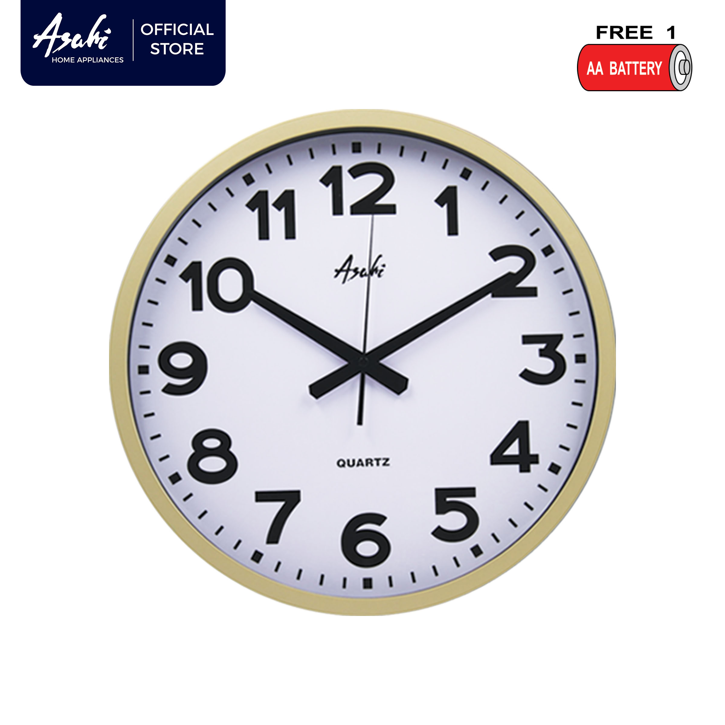 Asahi HC1015-B 15 inches Round Wall Clock | Lazada PH