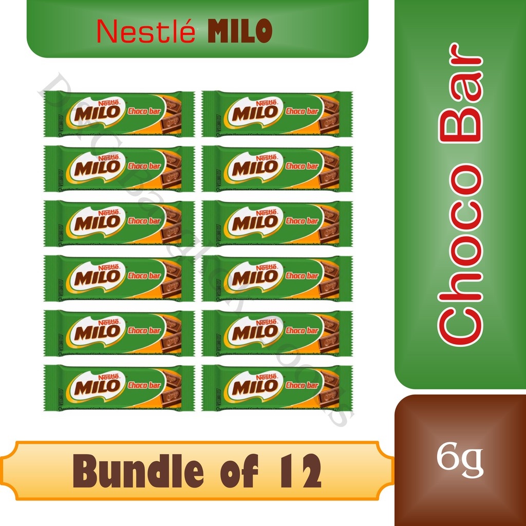 Milo Chocolate Bar (6g) - Bundle of 12 | Lazada PH