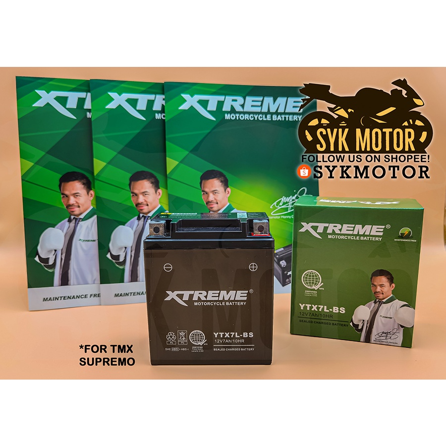 MOTORCYCLE XTREME BATTERY YTX7L-BS FOR TMX SUPREMO BPS APPROVED | Lazada PH
