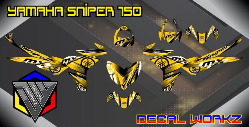 Sniper 150 Full Body Customized Sticker Decals Yellow MX | Lazada PH