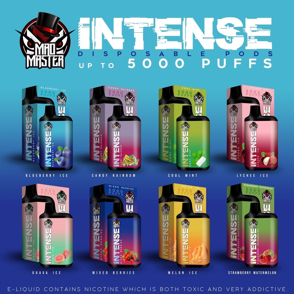 hot Legit MadMaster INTENSE Pods 5 Rechargeable Up To 5000 700mAh ...