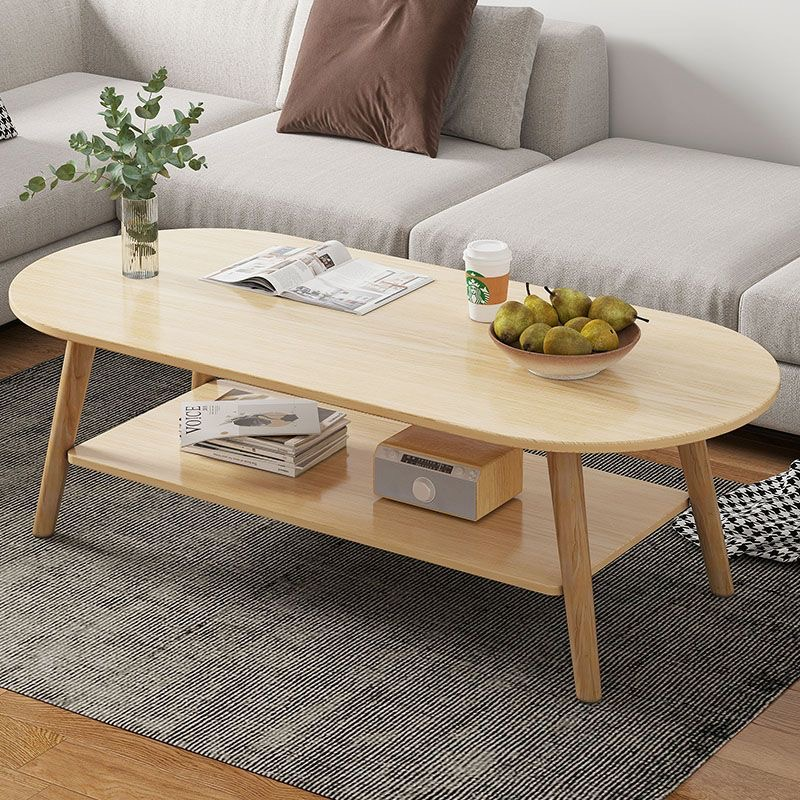 Scandinavian style simple table round coffee table solid wood table ...