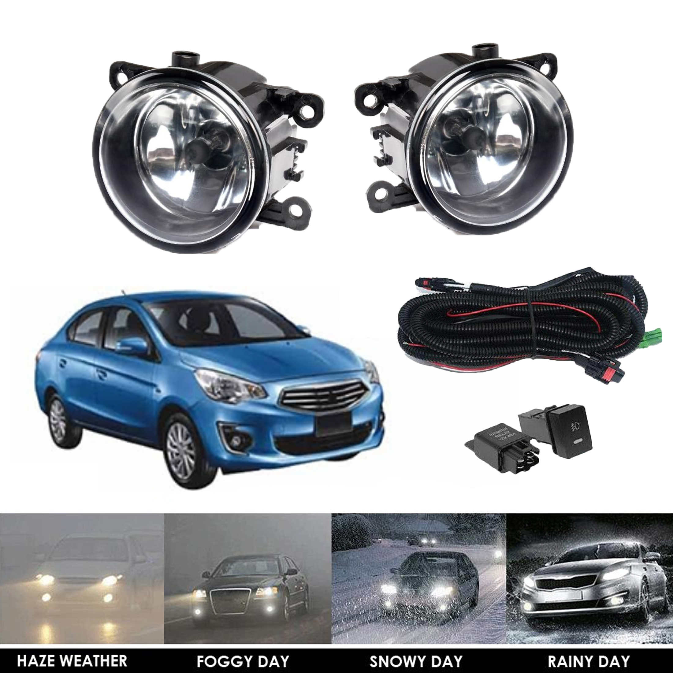 Mitsubishi Mirage Fog Light Fog Lamp Foglamp Set Mitsubishi Mirage G4 ...